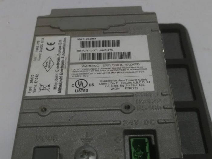 Mitsubishi / Beijer E1012 Ver. 1.50 B748 Type 06870 No. 1045-275 HMI ...