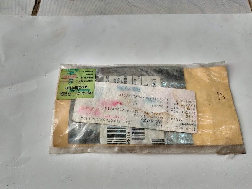 CM06FD152F03 Capacitor 1500PF/500V/1% CAE Electronics LTD – Oasismachinery