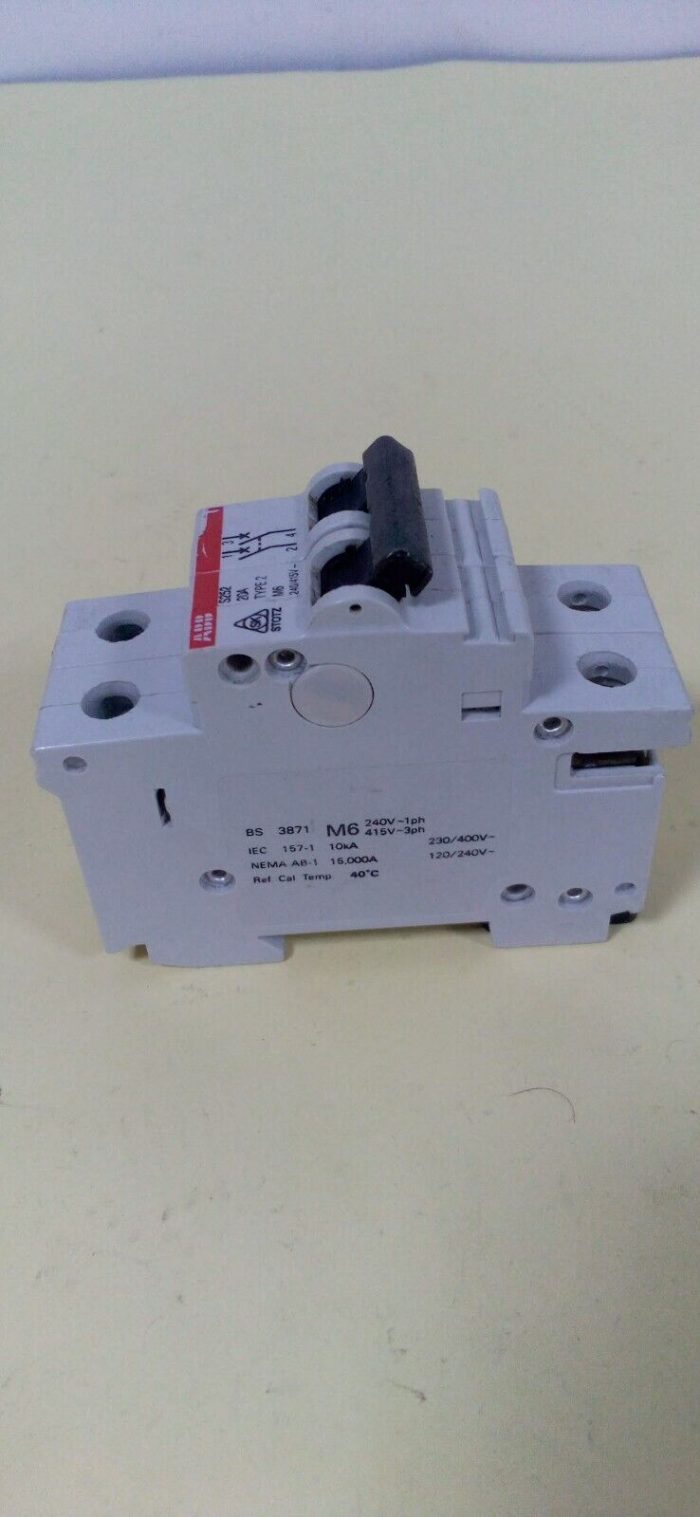 Abb S252 20A 2 Pole M6 240/415V Miniature Circuit Breaker – Oasismachinery
