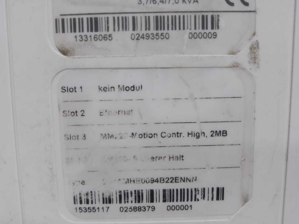 Lenze E94AMHE0094 SERVO DRIVE 9400 MULTI DRIVE HIGHLINE with modules ...