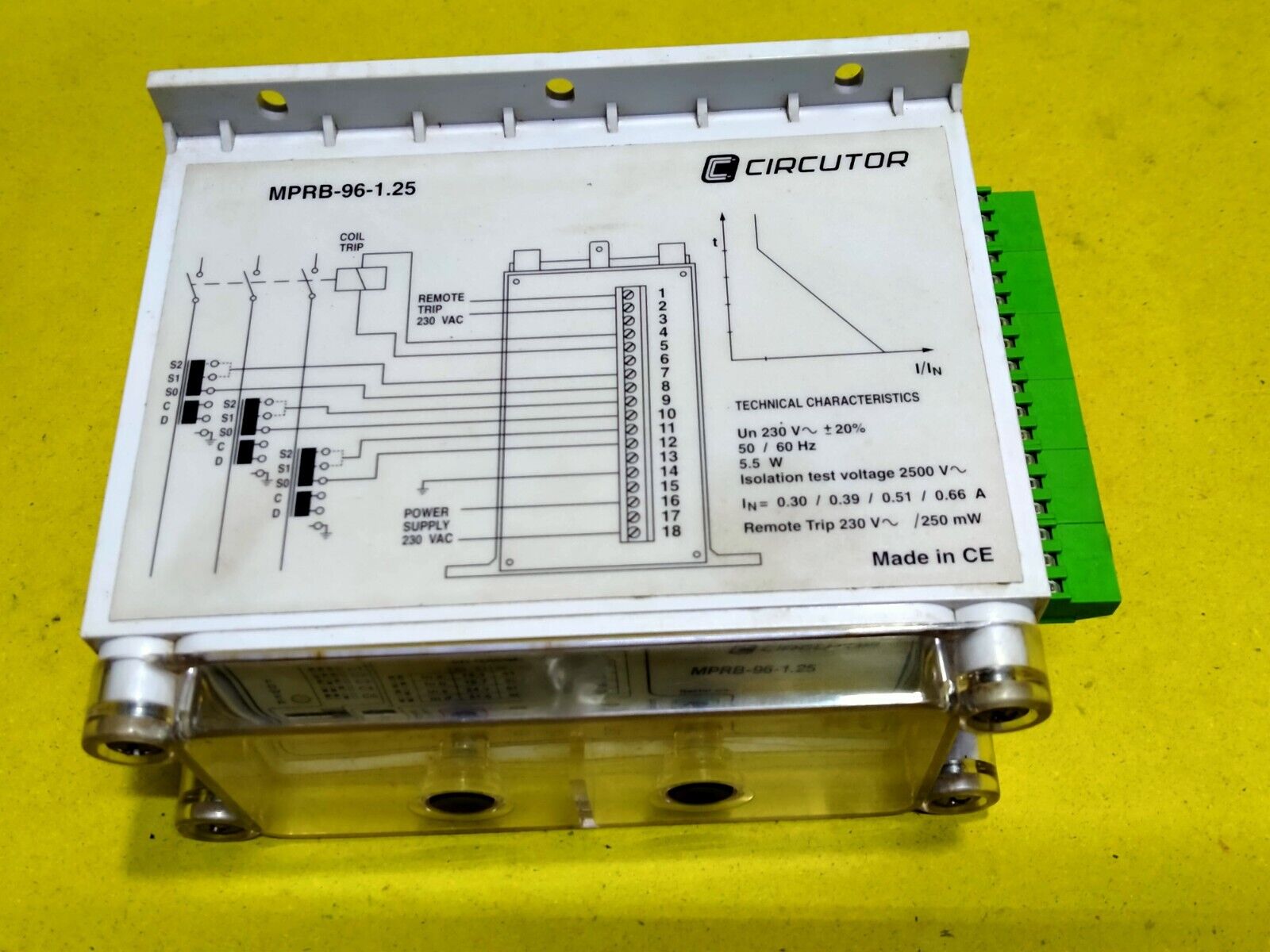 Circutor Protecion Relay MPRB-96-1.25 isolation tet 2500V New ...