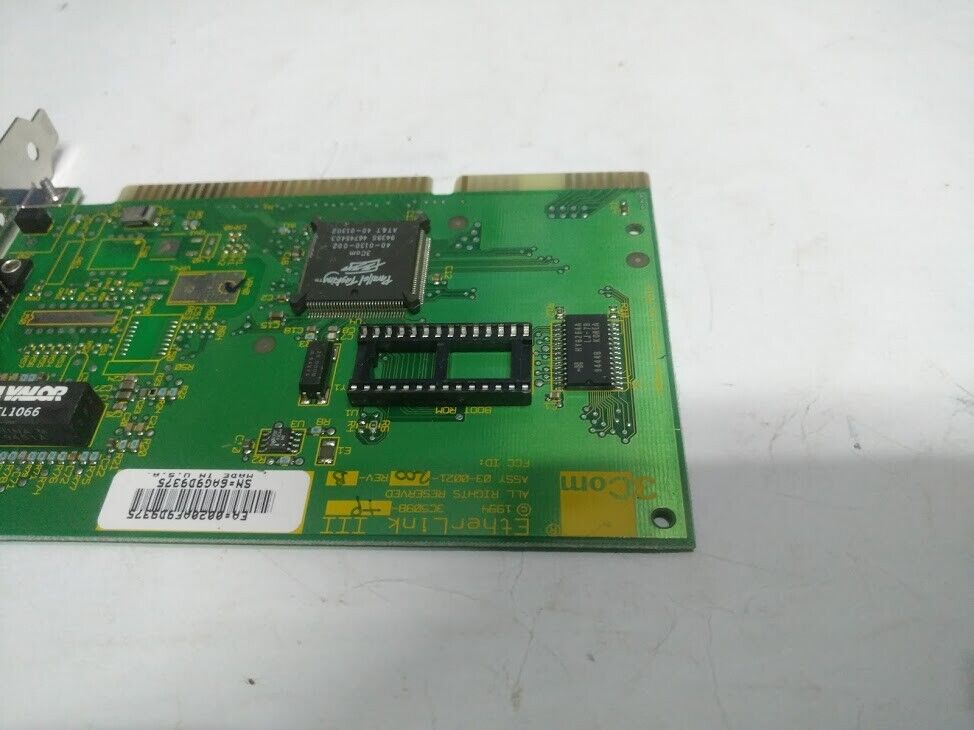 3Com EtherLink III 3C5098-TP assy 03-0021-200 Rev-B Network Adapter ISA ...