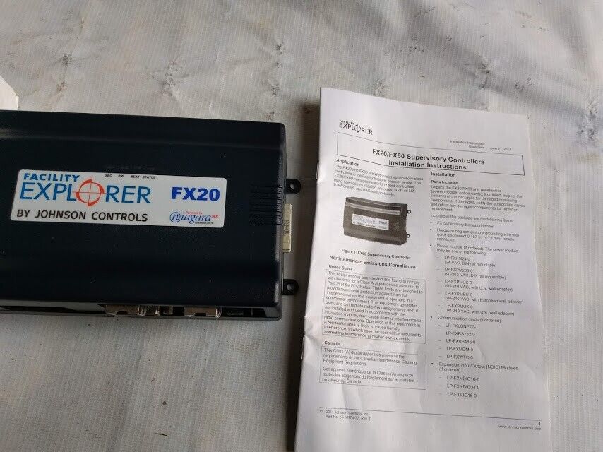 Johnson Controls Explorer LP-FX2011N-1 FX20/FX60 Rev 2.2 Tridium ...