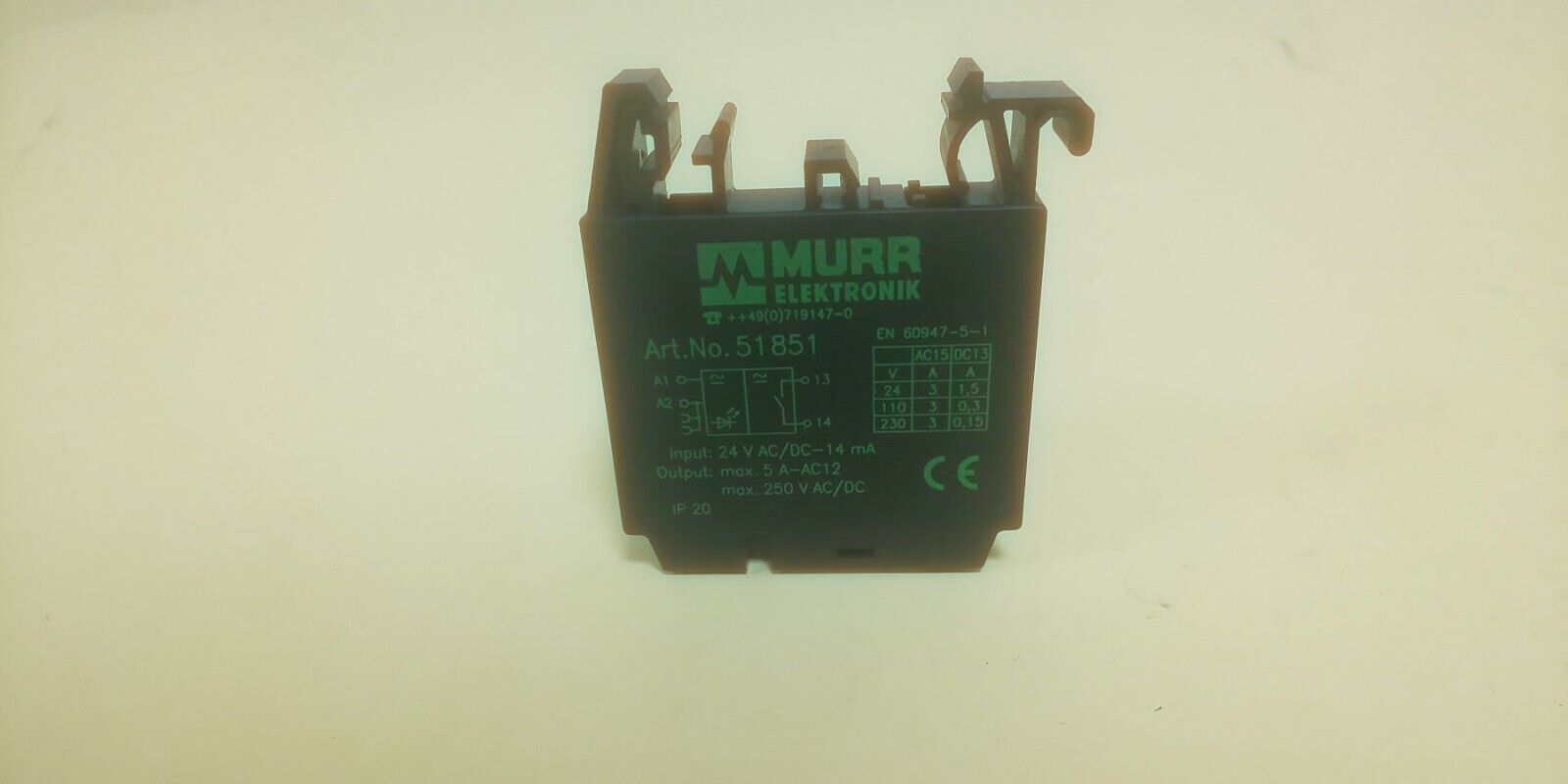 Murr-Elektronik 51851 Output Control Relays Module Rmm 11/24 VAC / Dc ...