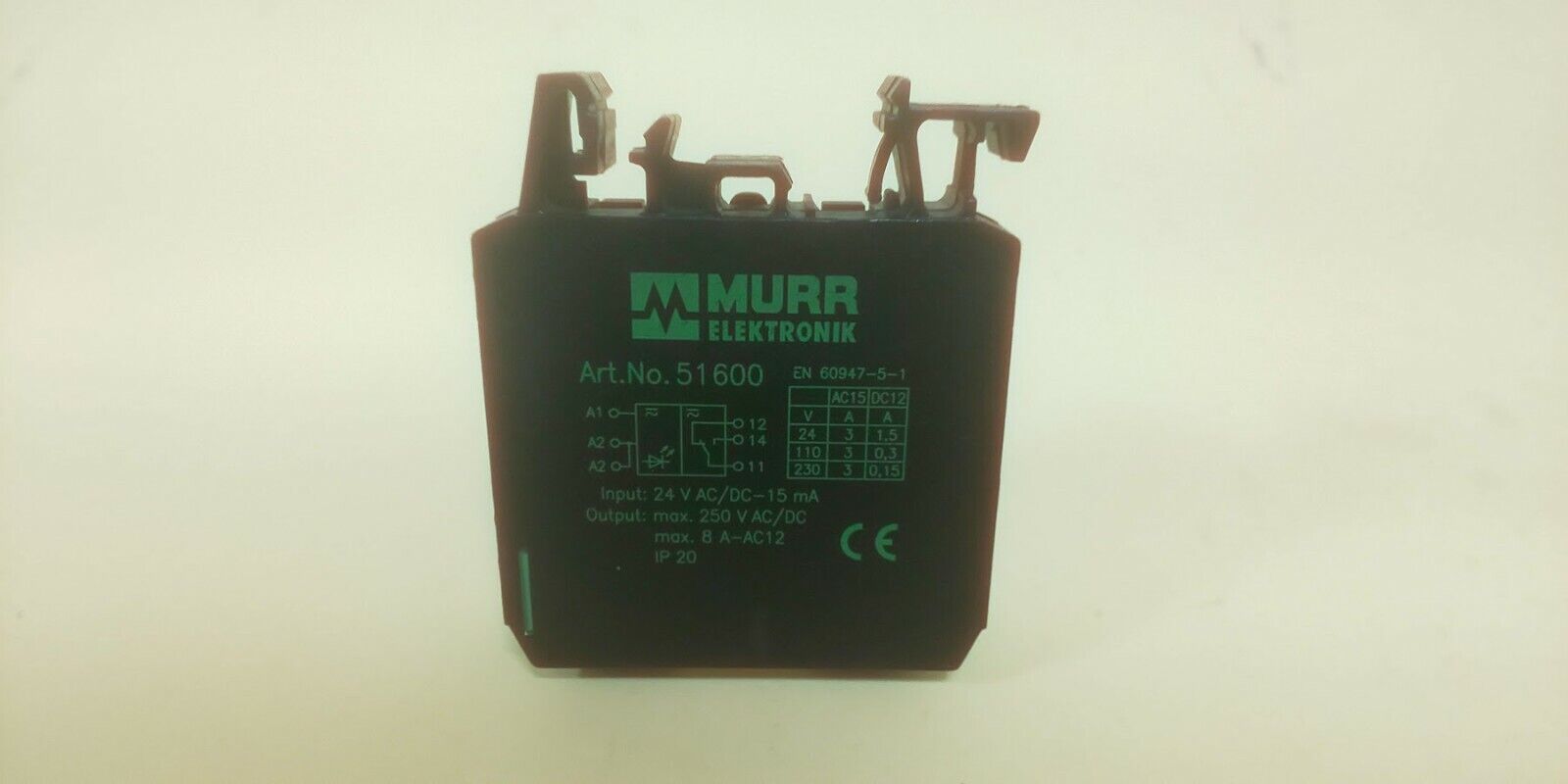 Murr Elektronik 51600 Relay Module 24 VAC/DC 15mA – Oasismachinery