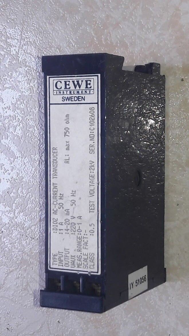 CEWE INSTRUMENT DI02 AC-CURRENT TRANSDUCER Sweden – Oasismachinery