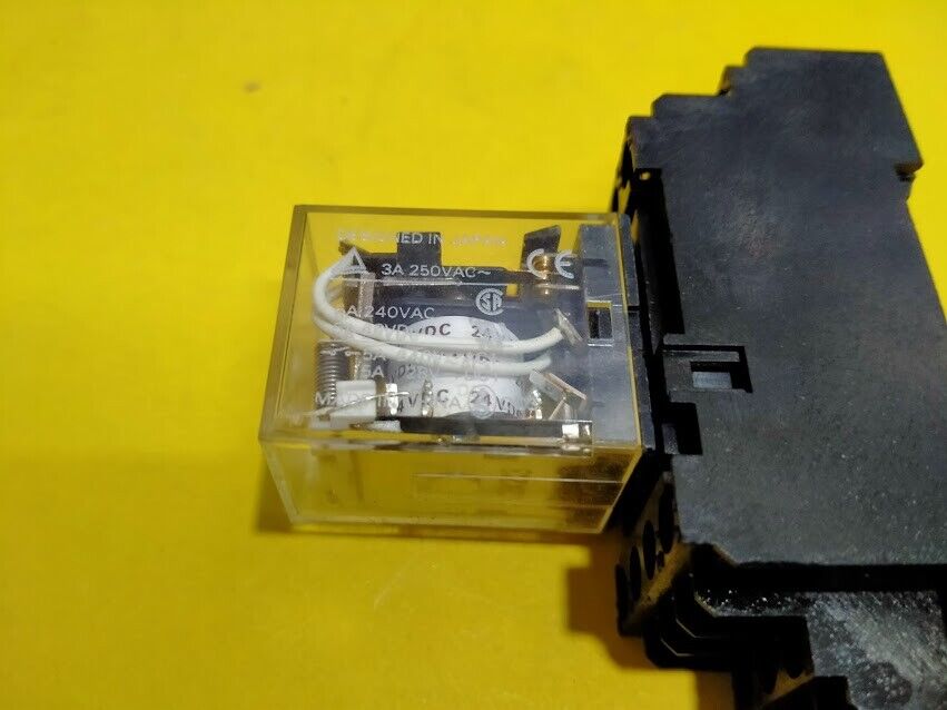 Omron MY4N 24VDC with base PYF14A-E relay with socket New – Oasismachinery