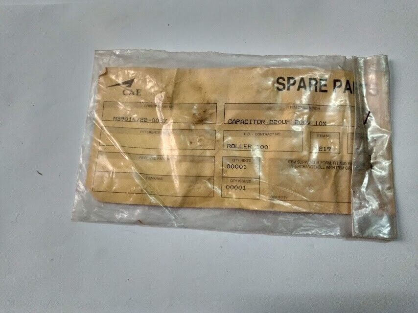 CAE Electronics LTD M39014/22-0087 Capacitor 220UF 200V 10% New ...