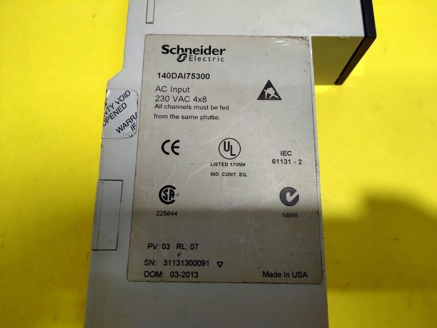 Schneider Electric 140DA175300 230VAC Input Module – Oasismachinery