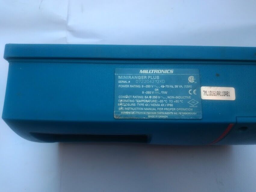 SIEMENS 7ML10161AA110AB1 LEVEL MONITOR MILLTRONICS MINIRANGER ...