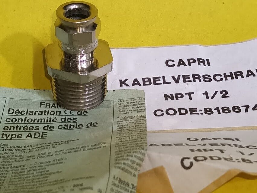 Capri 818674 ade 1f 1/2 npt n°04 n cable glands ADE type cooper menvier ...