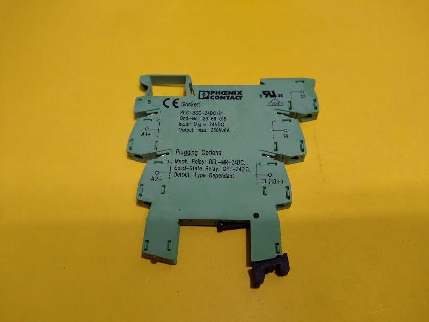 Phoenix contact socket PLC-BSC-24DC/21 Order No. 2966016 free worldwide ...