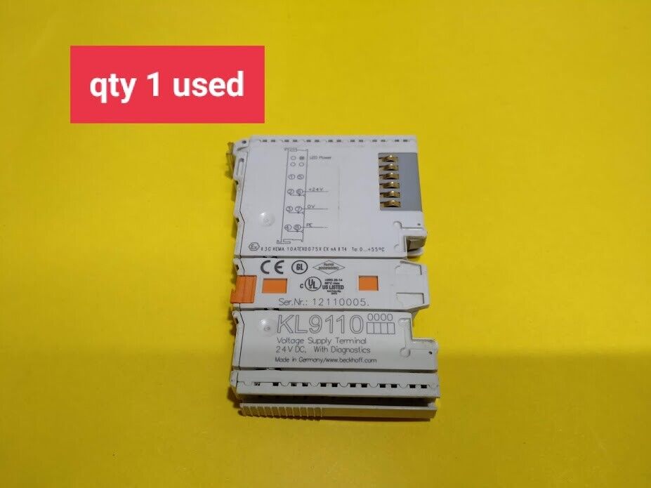 Beckhoff KL9110 Potential supply terminal WITH Diagnostics – Oasismachinery