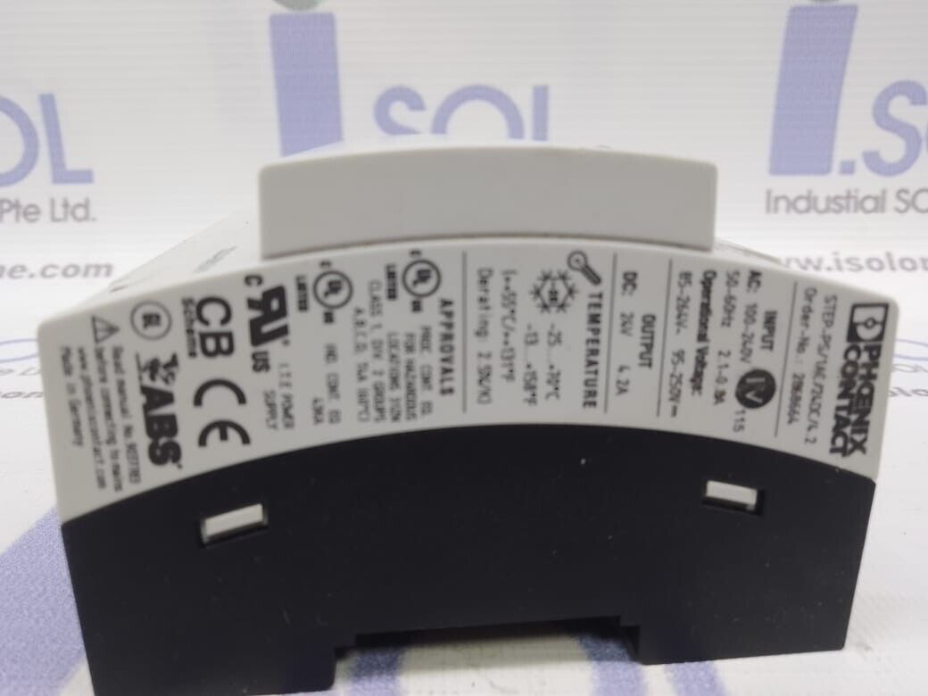 Phoenix Contact STEP-PS/1AC/24DC/4.2 2868664 power supply New ...