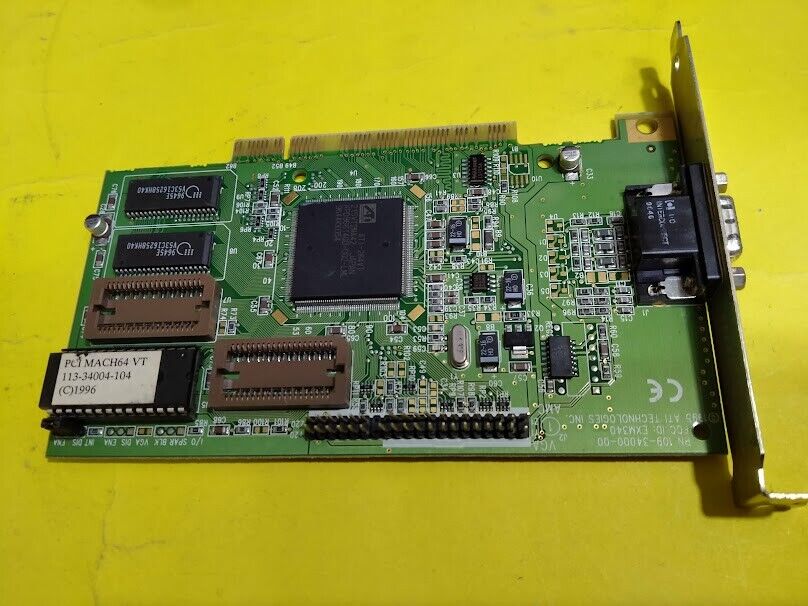 ATI 3d Rge Mach64 VT 113-34004-104 ExM340 Assy. 109-34000-00 PCI VGA ...