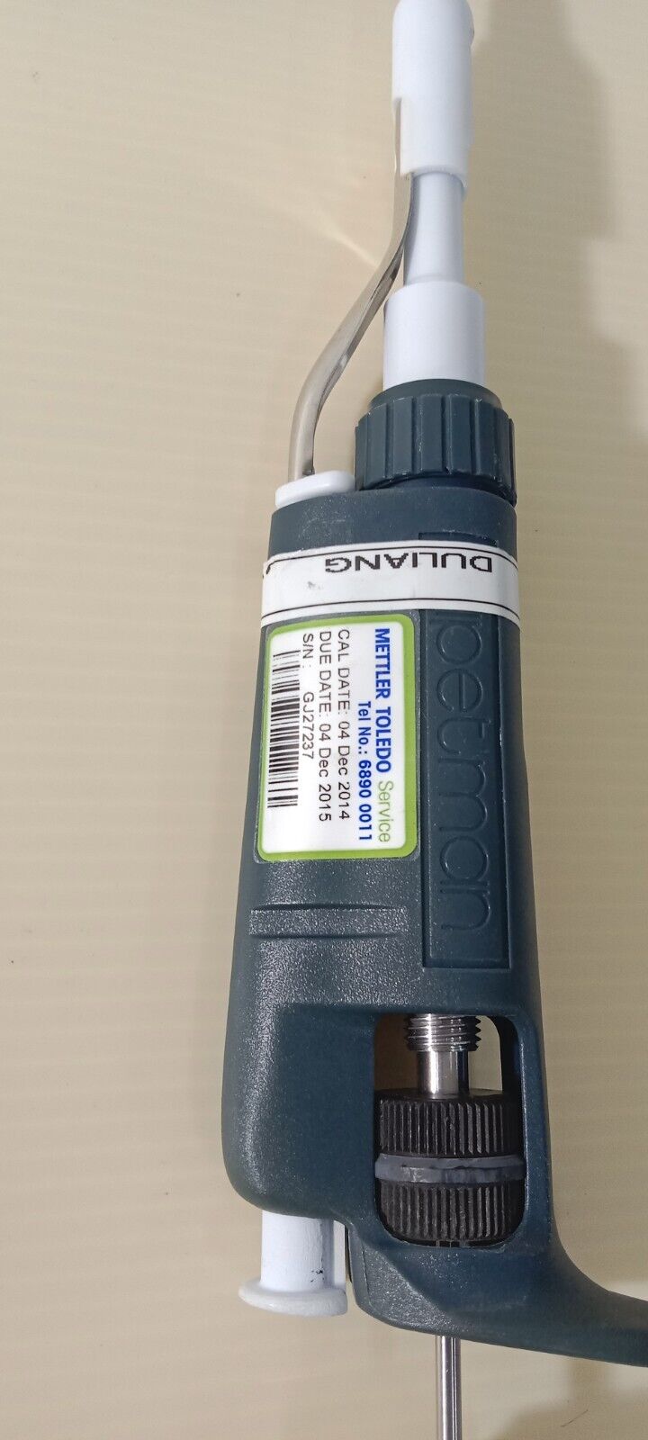 Gilson 1-10ul P10N Adjustable Volume Pipetman Metal Ejector Single ...