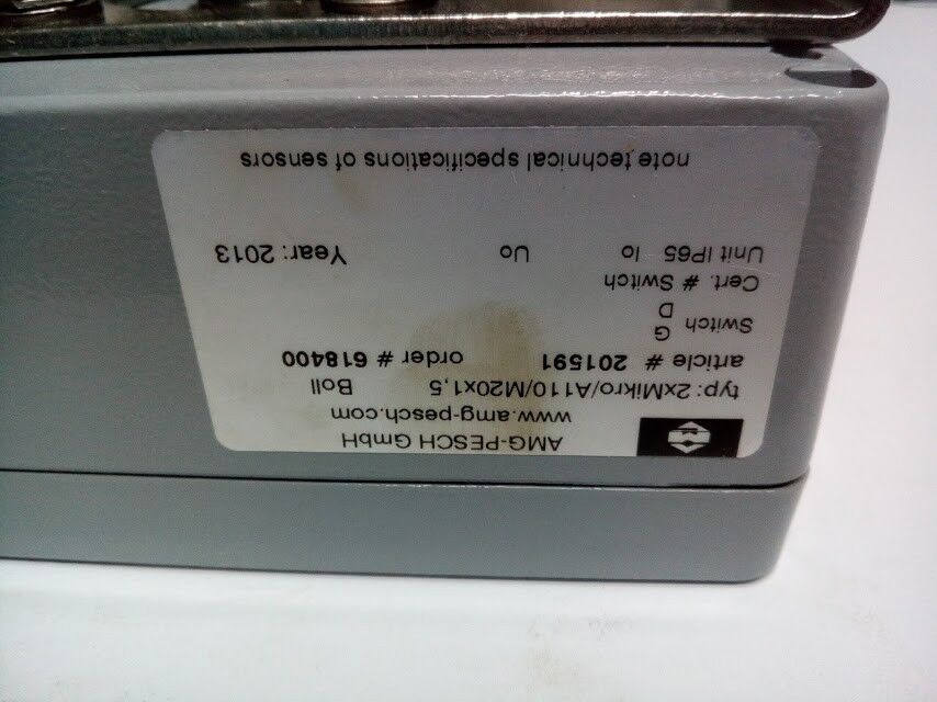 New Limit Switch 201591 2xMikro/A110/M20x1.5 AMG-PESCH AUF/ZU MS 10-42 ...