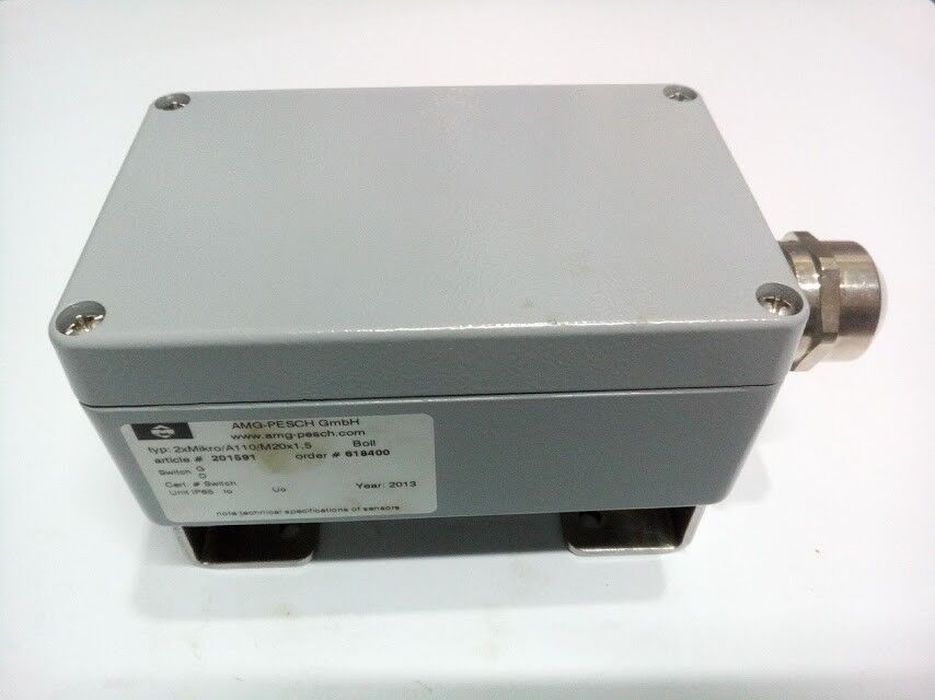 New Limit Switch 201591 2xMikro/A110/M20x1.5 AMG-PESCH AUF/ZU MS 10-42 ...