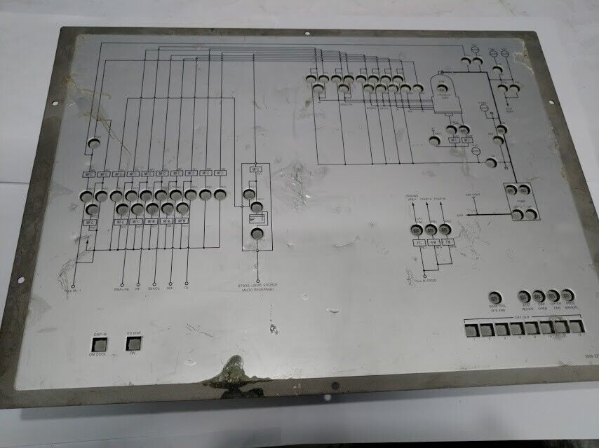 Tokyo Electron Tohoku Ltd 3809221348 front gas flow chart panel 3809 ...