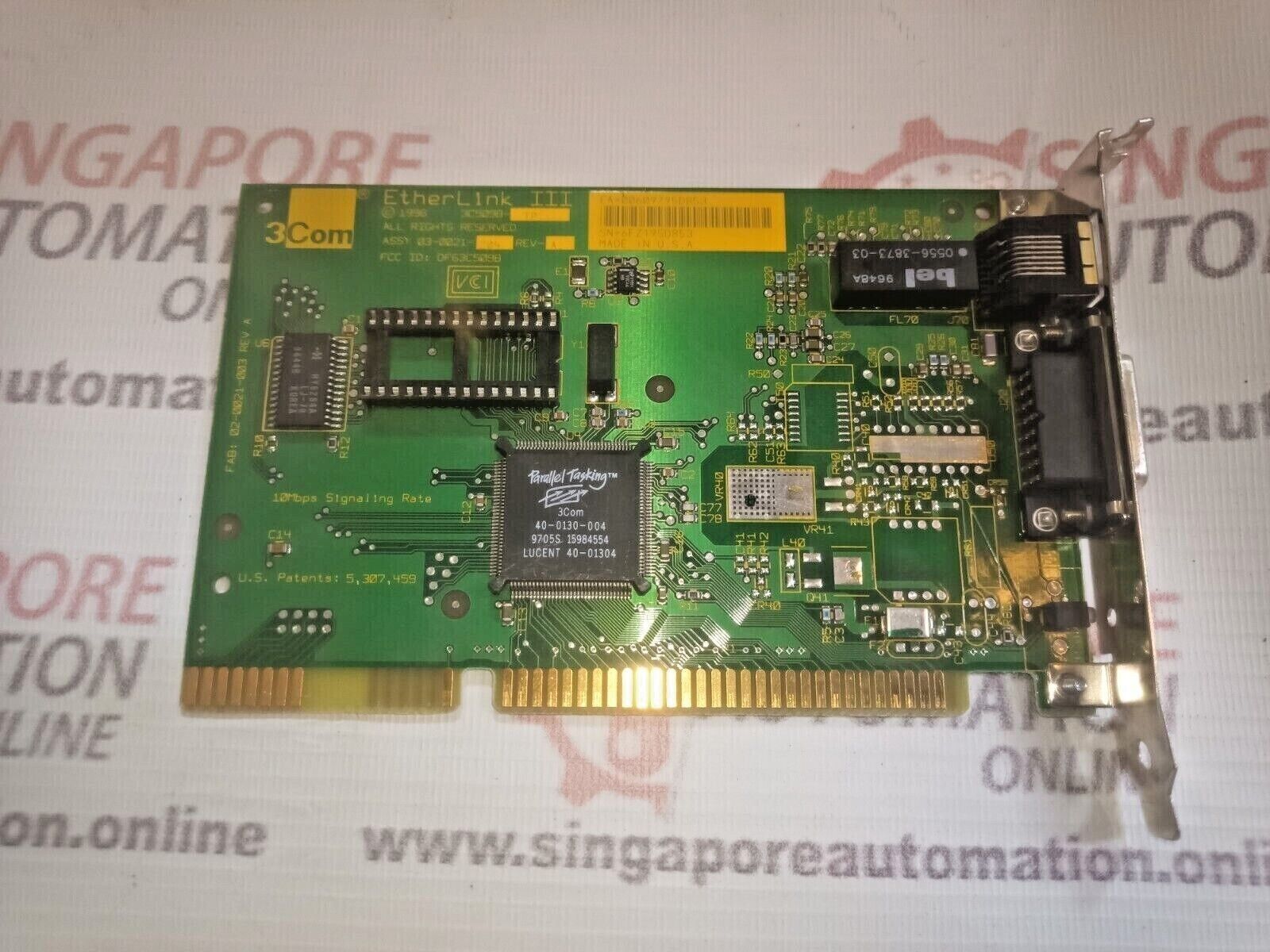 3com EtherLink III 3c5098-TP ISA ethernet card assy. 03-0021-204 Rev. A ...