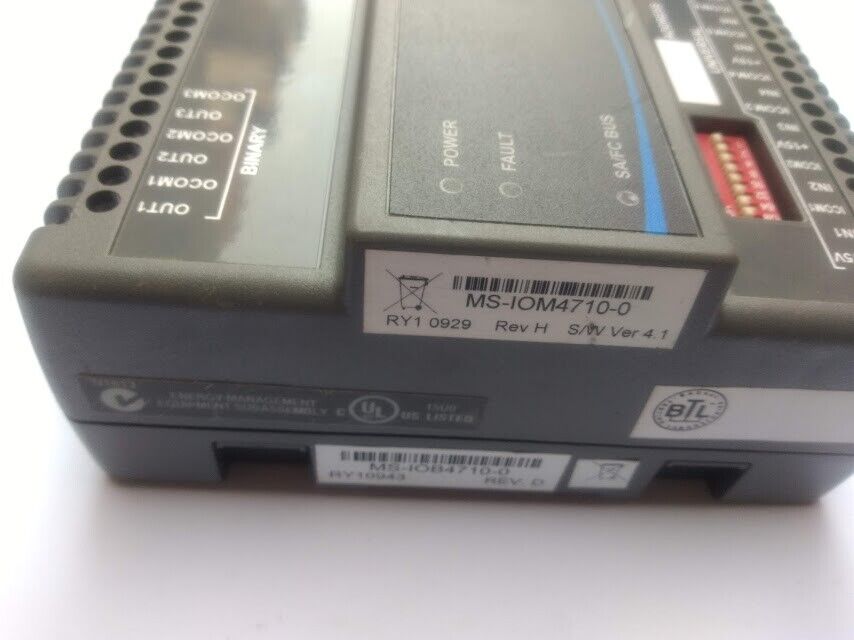 Johnson Controls MS-IOM4710-0 Rev H S/W Ver 4.1 Module With MS-IOB4710-0 Rev D – Oasismachinery