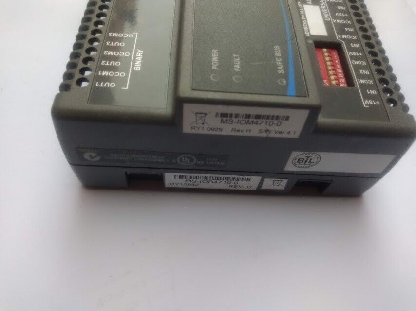 Johnson Controls MS-IOM4710-0 Rev H S/W Ver 4.1 Module With MS-IOB4710 ...
