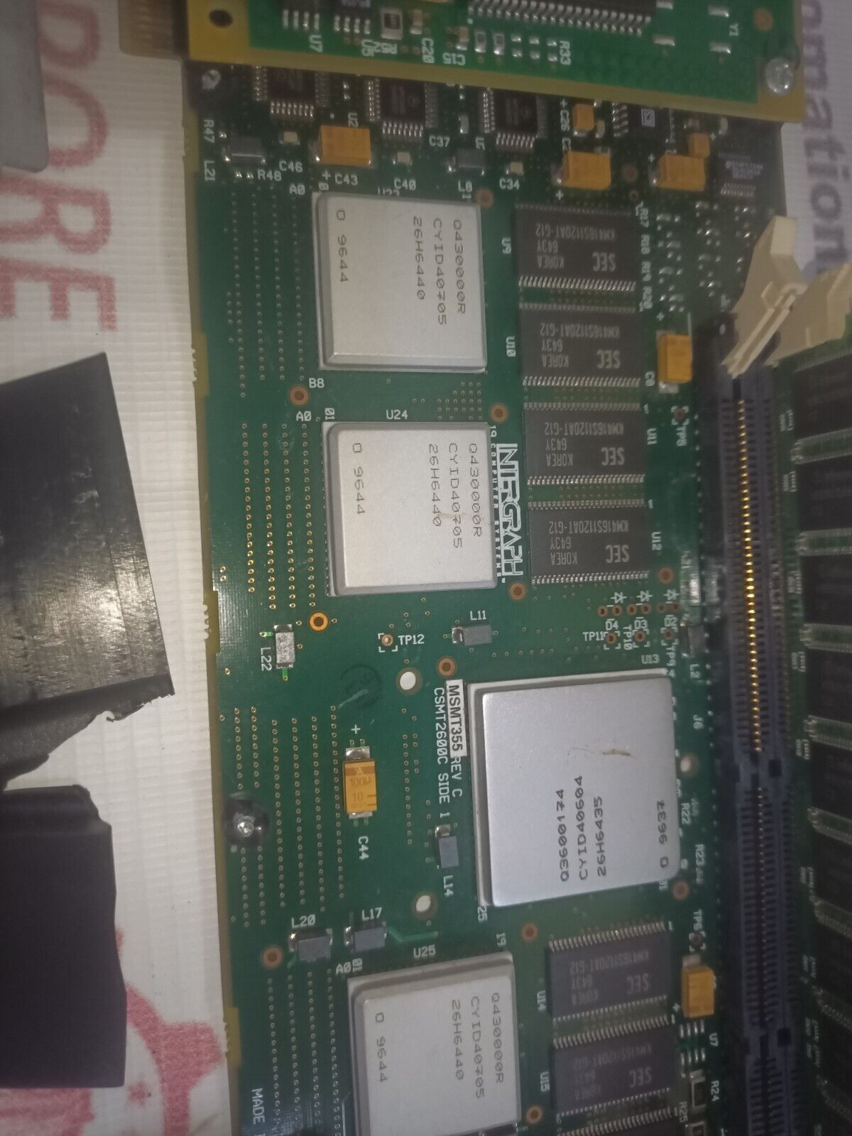 DAC Digital PBXGI-AA/AB/AC Intergraph MSMT355 Rev. C CSMT2600C VGA card ...