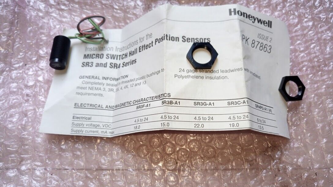 New Honeywell SR3C-A1 0250 Micro Switch Hall Effect Position Sensor SR4 Series – Oasismachinery