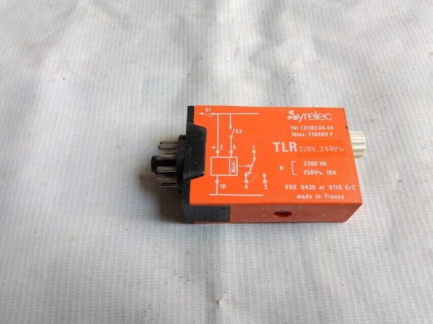 Syrelec Controls TLR 220V 2500VA 250V 10A Time Delay Relay Crouzet ...