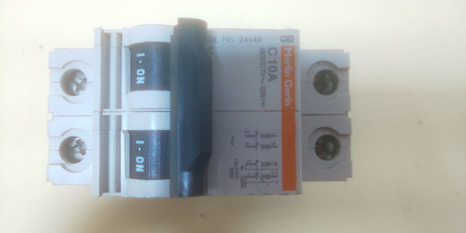 Merlin Gerin C10A 489Y/277V Cat 24449 2-Pole Circuit Breaker C10A ...