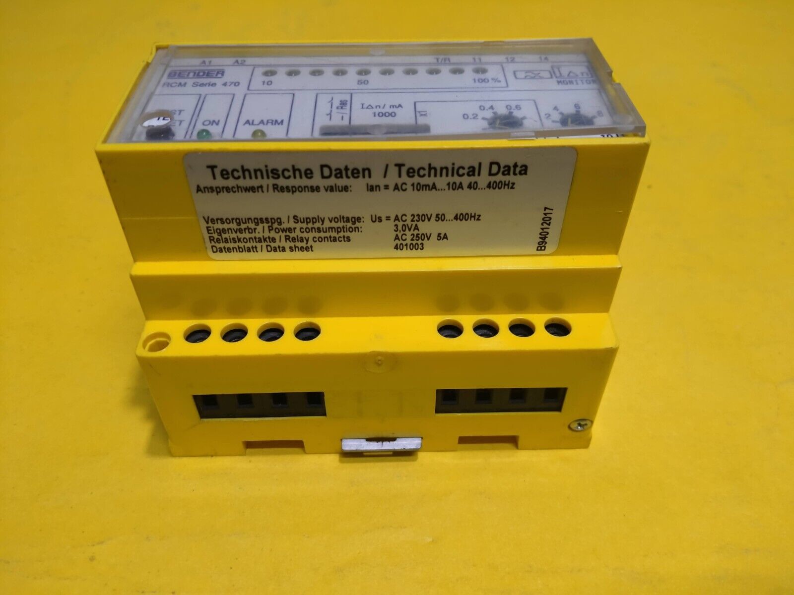 Bender RCMA470LY Residual current monitor RCMA 470 Software D54 V2.1 ...