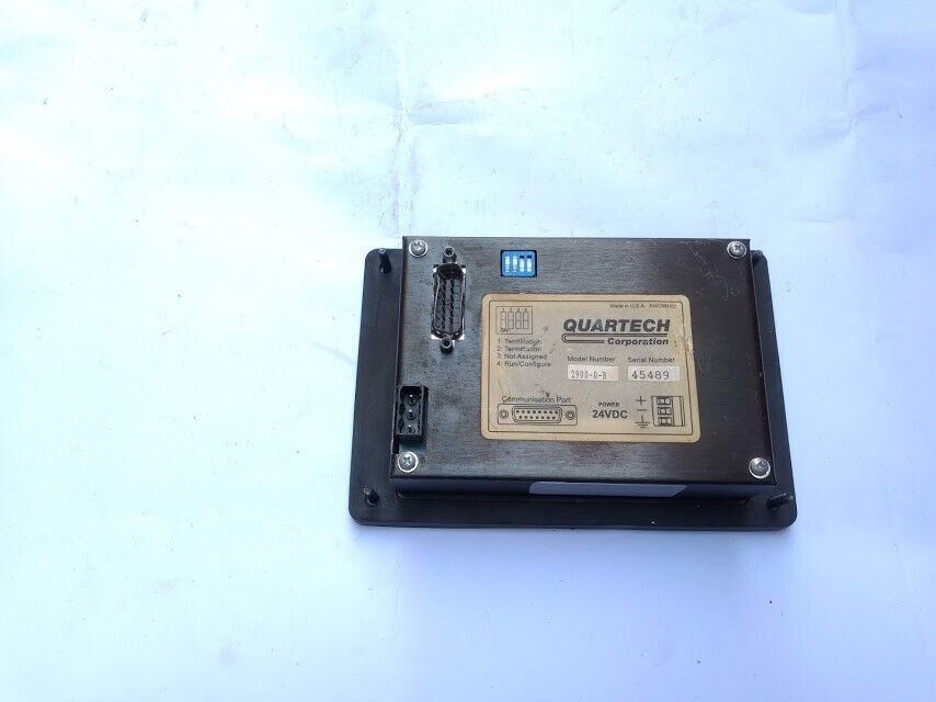 Quartech 2900 V1.0 Operator Terminal 2900-0-B 24Vdc – Oasismachinery