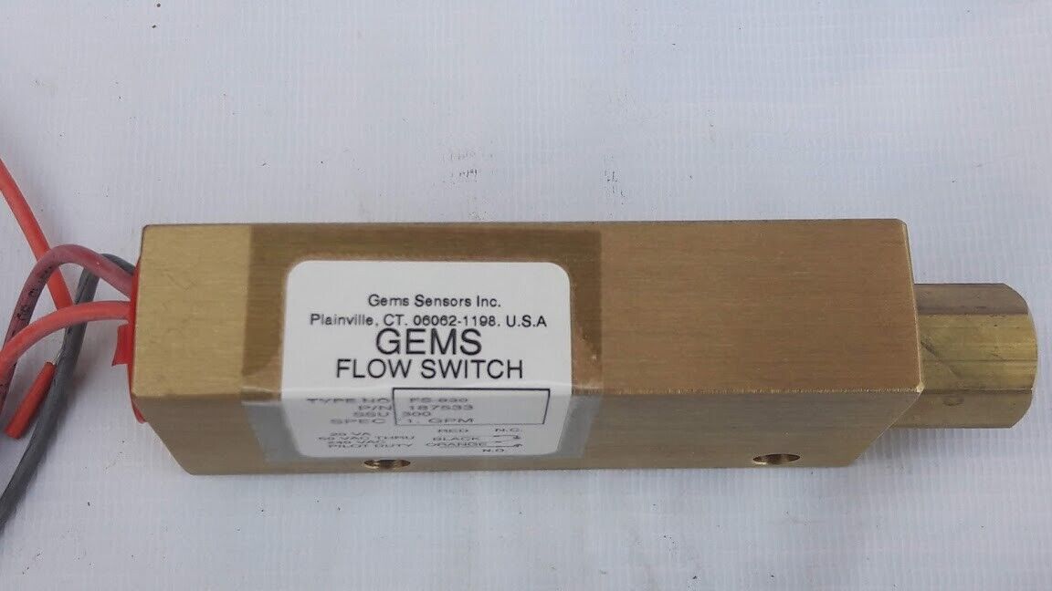 New Gems Sensor Inc FS-930 P/n 187533 SSU 300 1.GPM Flow Switch ...