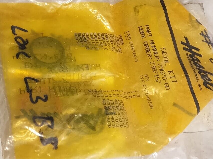 Cameron 29670-60 Seal Kit Fluid Section Haskel 2967060 New – Oasismachinery