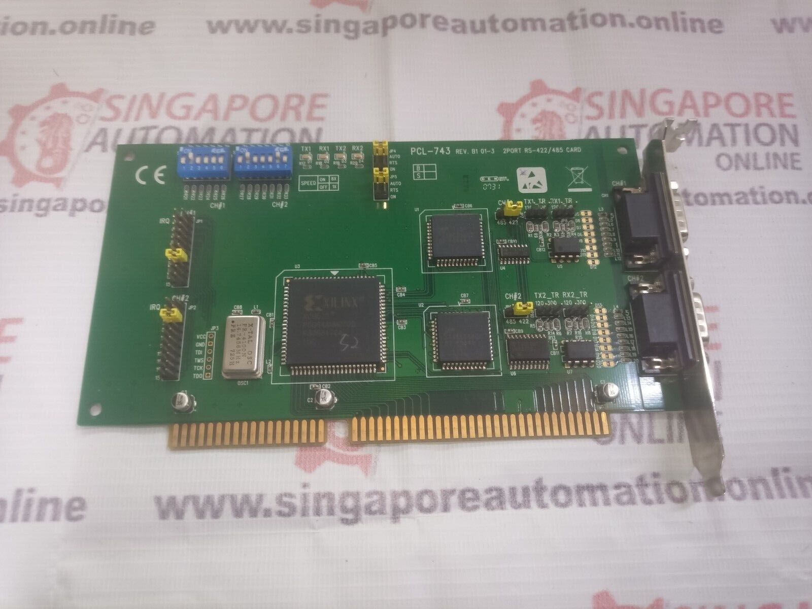 Advantech PCL-743 Rev. B1 01-3 2 port Rs-422/485 ISA PC Interface Card – Oasismachinery