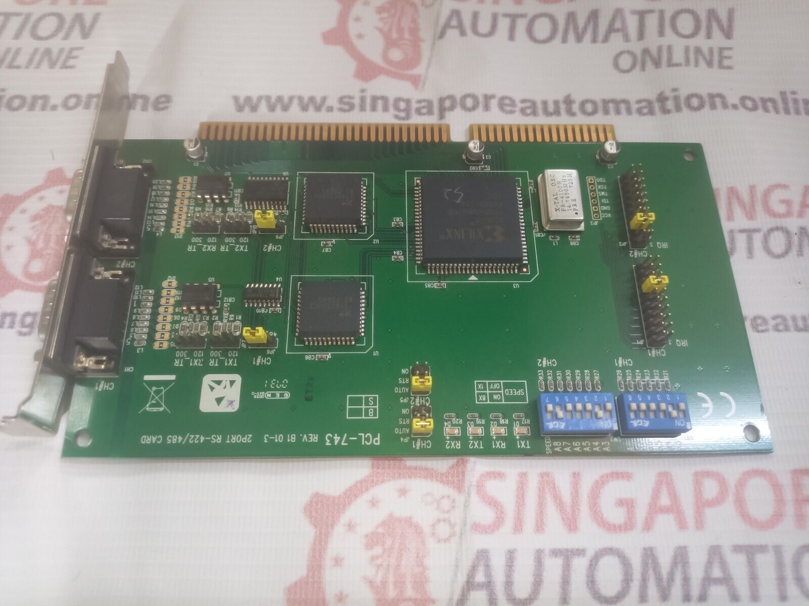 Advantech PCL-743 Rev. B1 01-3 2 port Rs-422/485 ISA PC Interface Card – Oasismachinery