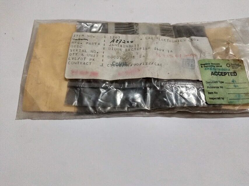 CAE Electronics LTD JANTX1N3611 Diode Rectifier 240V 1A JANTX1N3611 New ...