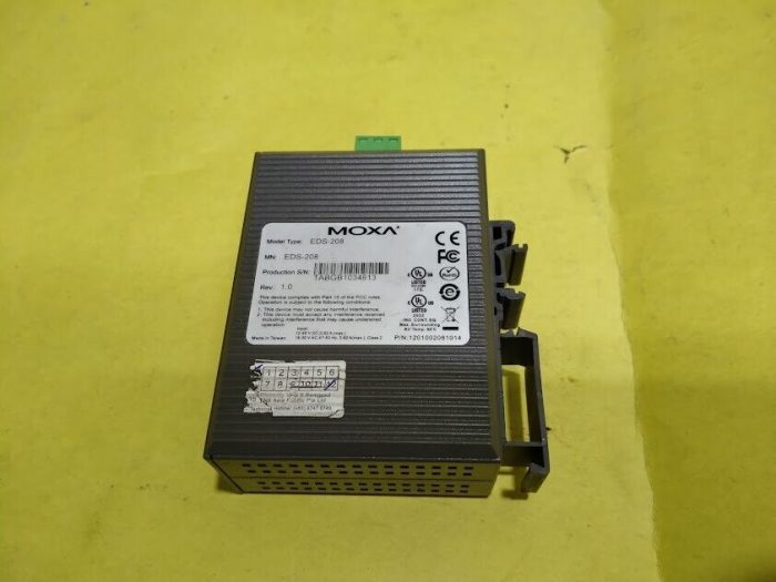 Moxa EDS-208 Rev 1.0 1201002081014 8-Port Industrial Ethernet Switch ...