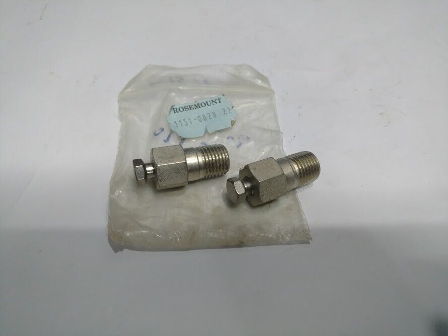 2 x Rosemount 1151-0028 22 ss 2 peices valve kit / fitting new ...