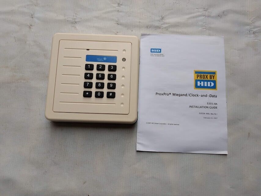 Johnson Controls HID 5355ABK00-J1221 5355-520-08 Proximity Reader With ...