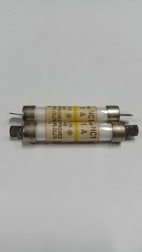 Utsunomiya Electric NC1 1A AC 500V DC 250V Cello-Lite Fuse NC1 Lot of 2 – Oasismachinery
