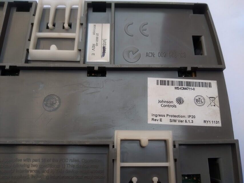 MS-IOM4711-0 Rev E S/W Ver 5.1.3 Johnson Controls Metasys IOM4711 I/O ...
