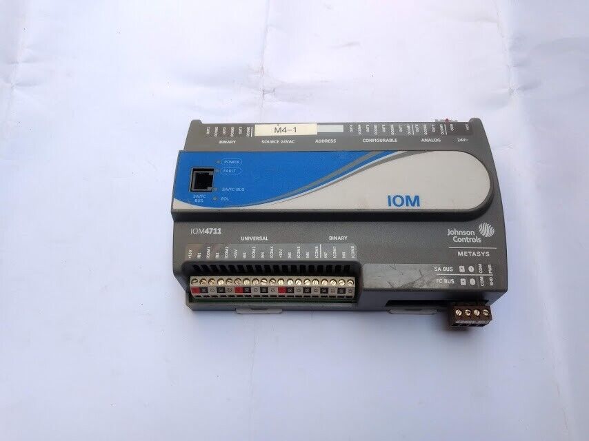 MS-IOM4711-0 Rev E S/W Ver 5.1.3 Johnson Controls Metasys IOM4711 I/O ...