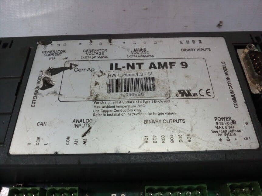 ComAp IL-NT AMF 9 Auto Mains Failure Gen-set Controller AMF9 HW Version 1.3 SI – Oasismachinery