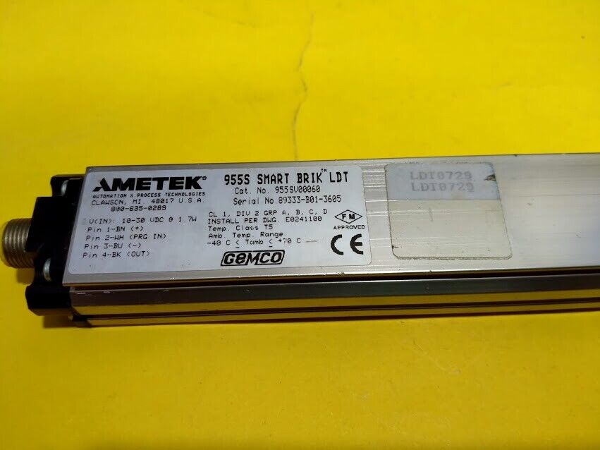 Ametek Automation 955SV00060 955S Smart Brik Linear Transducer New – Oasismachinery