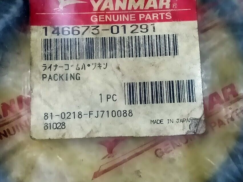 Yanmar Rubber Ring 146673-01291 Packing Yanmar genuine parts ...