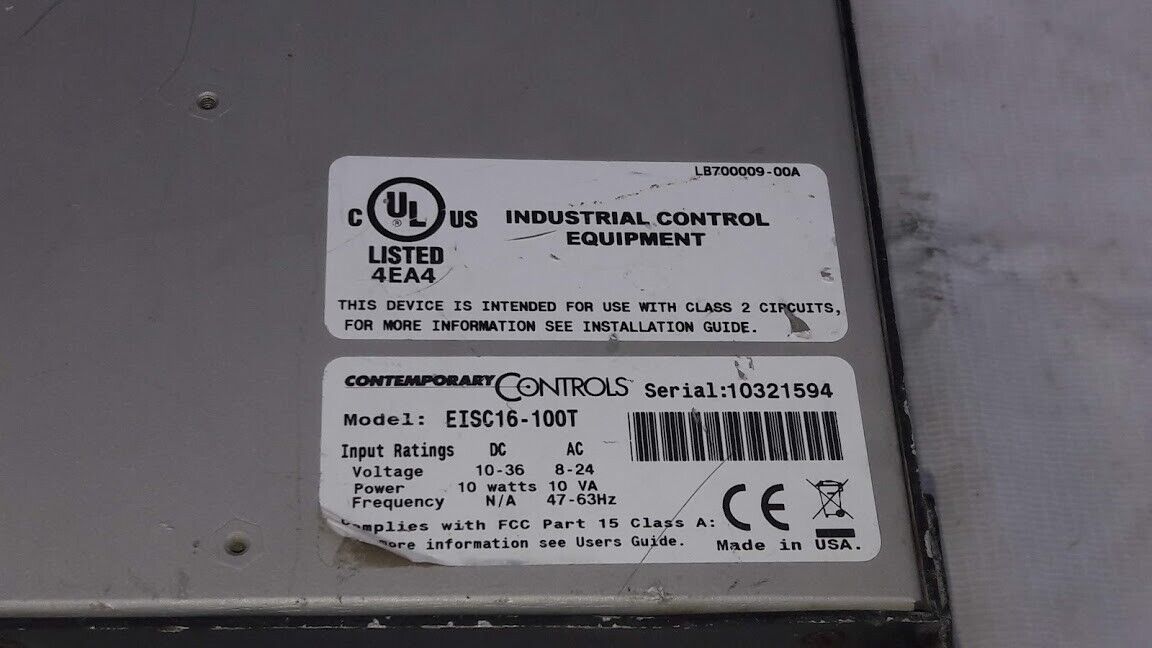 Contemporary Controls EISC16-100T CTRLink 16 Port Ethernet Switch ...