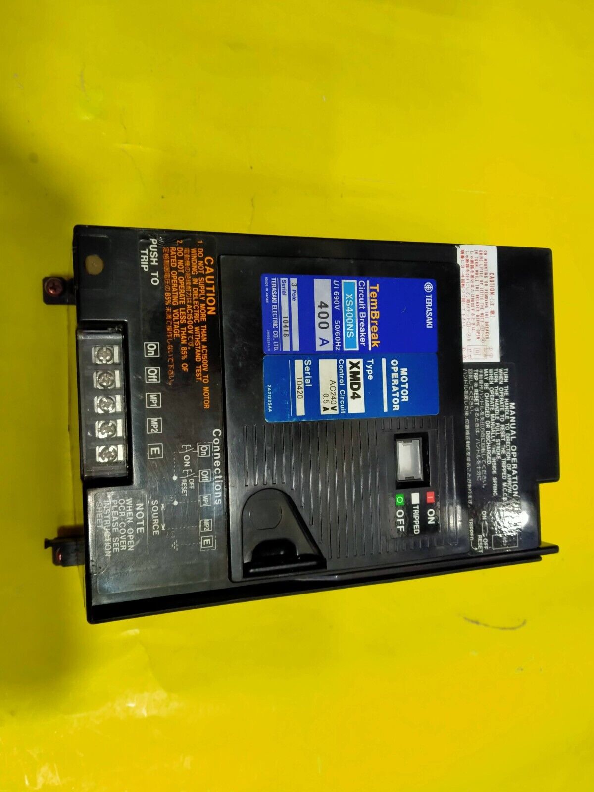 Terasaki XMD4 XMD Motor Operator TemBreak Circuit Breaker XS400NS ...