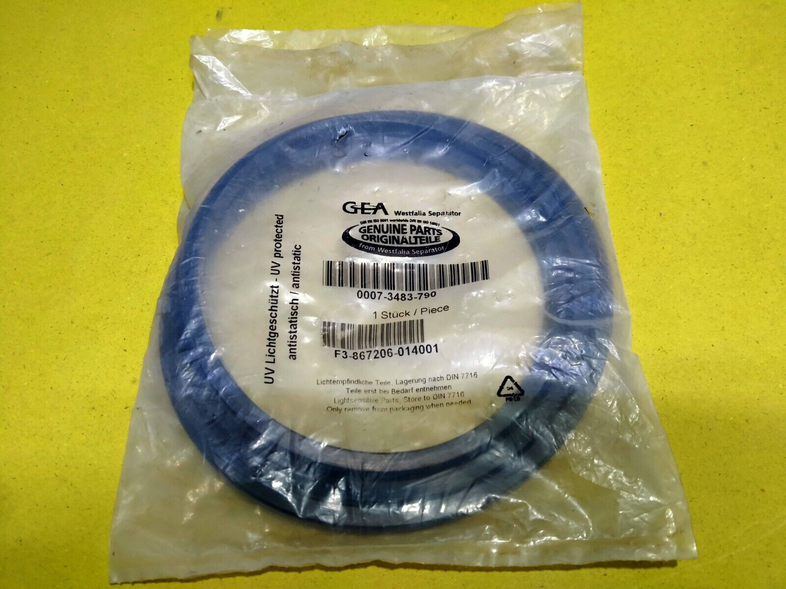 GEA Westfalia Separator 0007-3483-790 Gasket seal for Separator machine ...