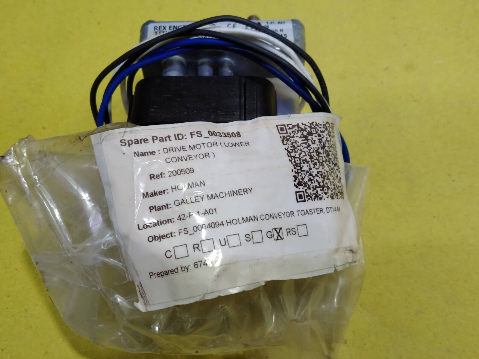 Rex Engineering 2u-Z11870 Unidirectional AC Gearmotor reversible 240VAC ...